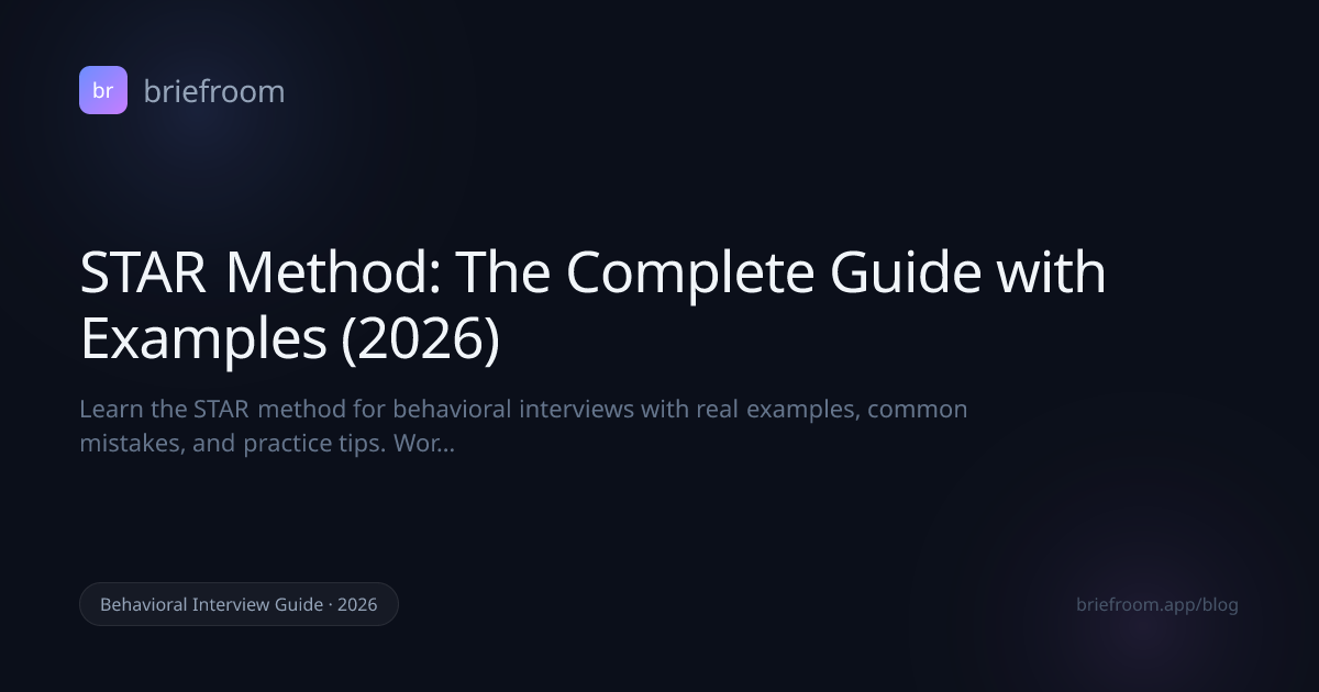 STAR Method: The Complete Guide with Examples (2026) | BriefRoom